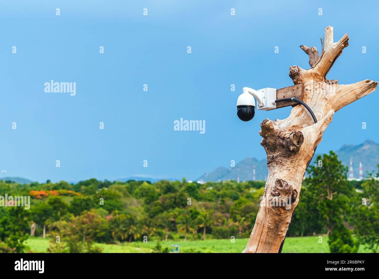 Closed circuit camera multi-angle CCTV system camera installed on dead ...