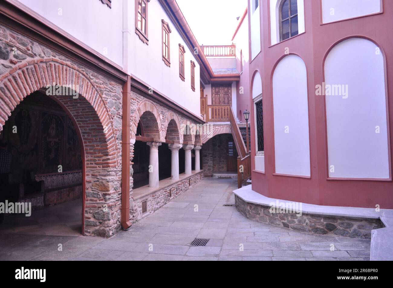 The Monastery of Dionysiou is a monastery built on Mount Athos Stock ...