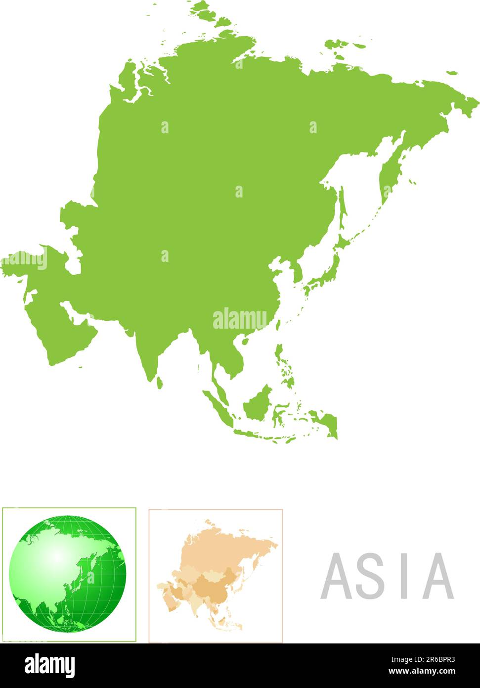 Physical map south asia Stock Vector Images - Alamy