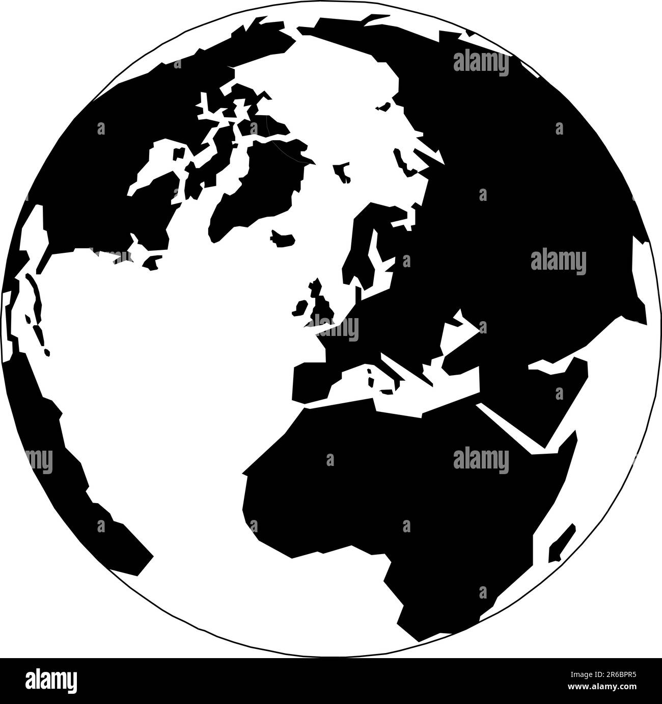 vector globe isolated on white background Stock Vector Image & Art - Alamy