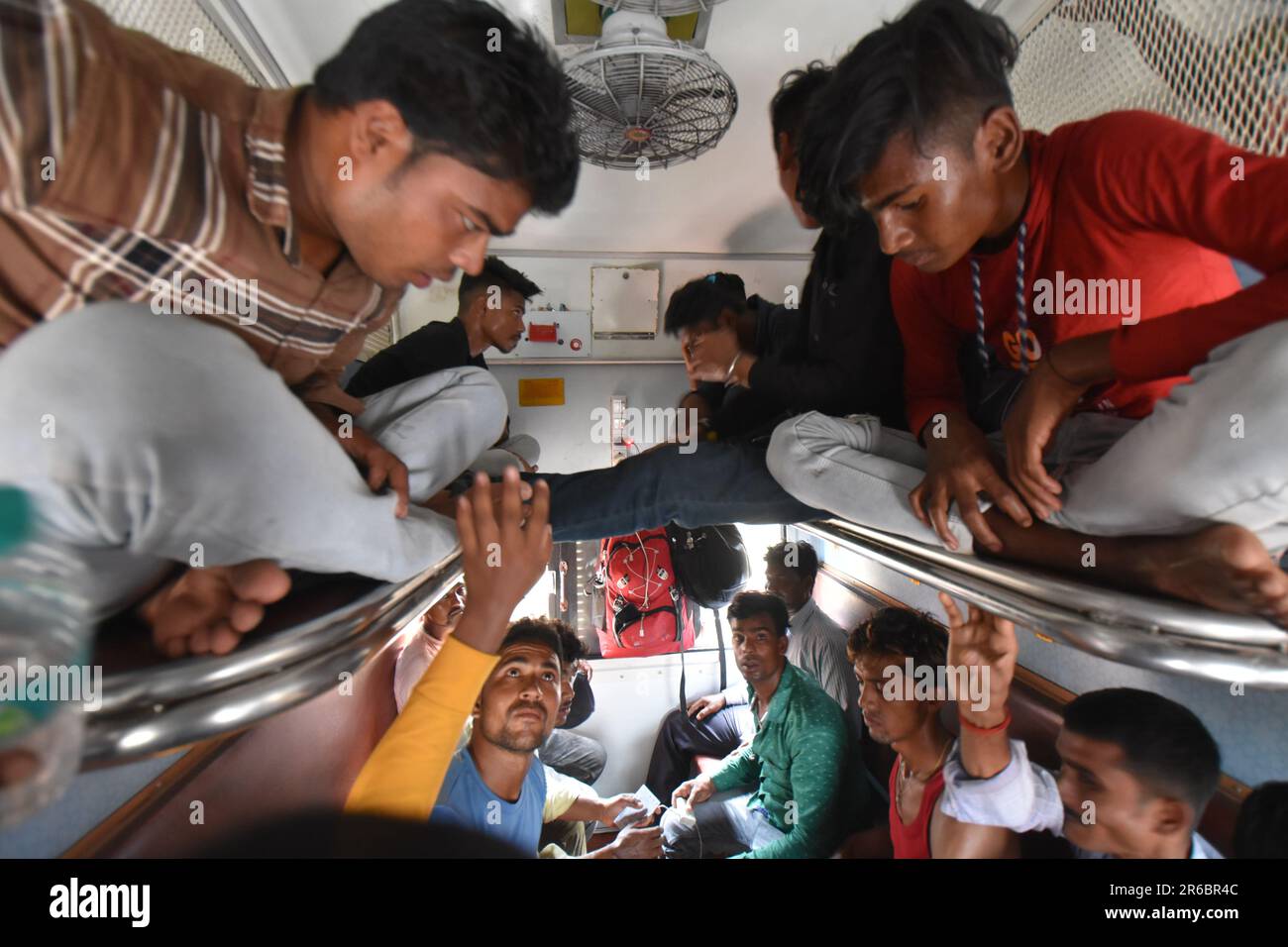 Kolkata, West Bengal, India. 7th June, 2023. Interior of an unreserved ...