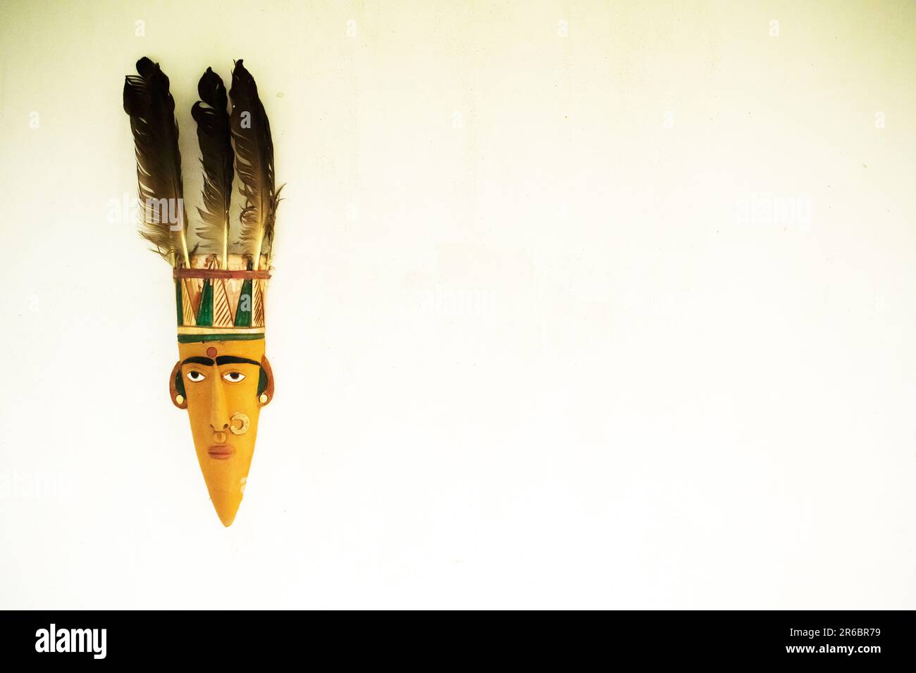 red Indian sculptures isolated on white background Stock Photo - Alamy