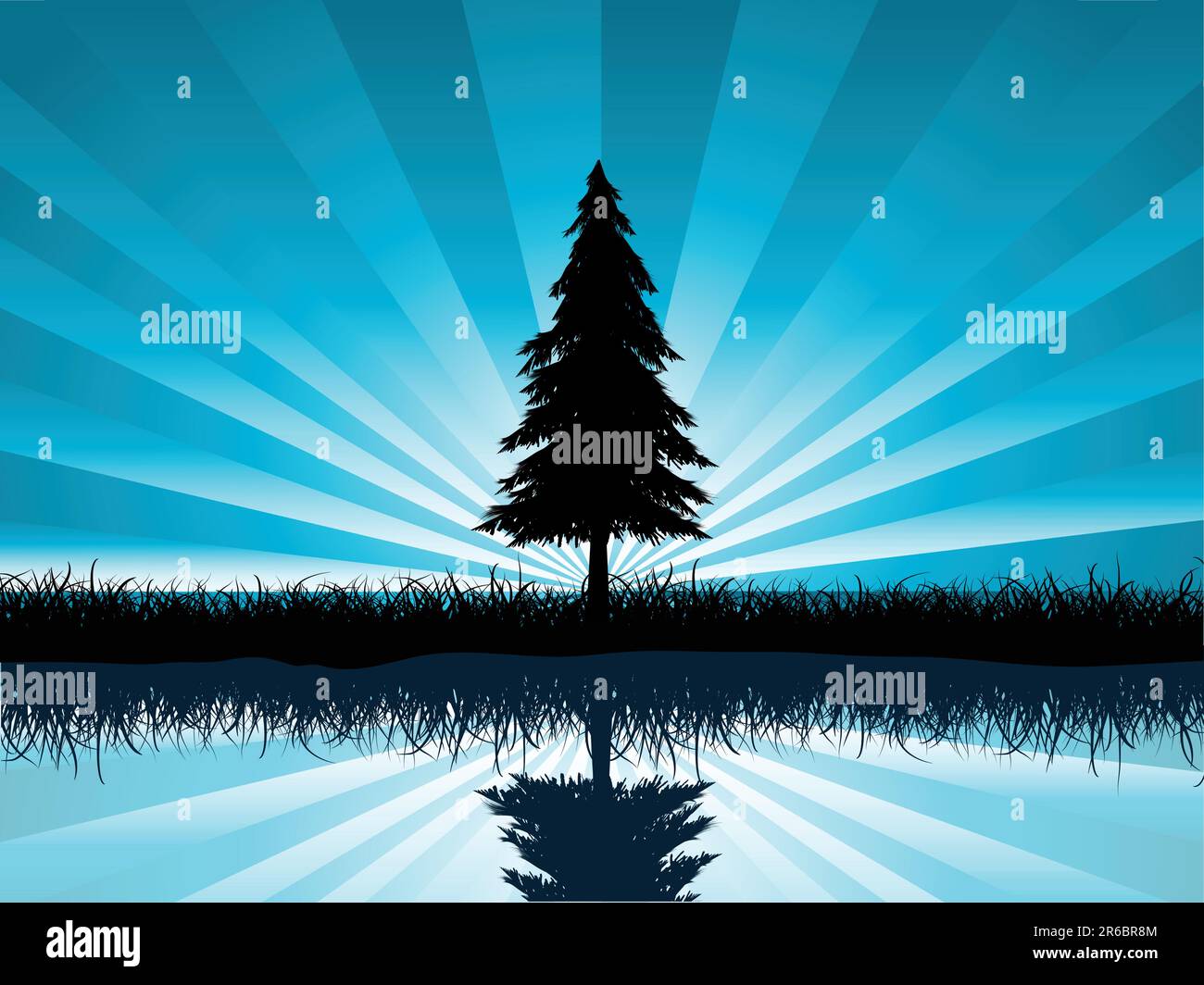 Silhouette of fir tree Stock Vector Images - Alamy