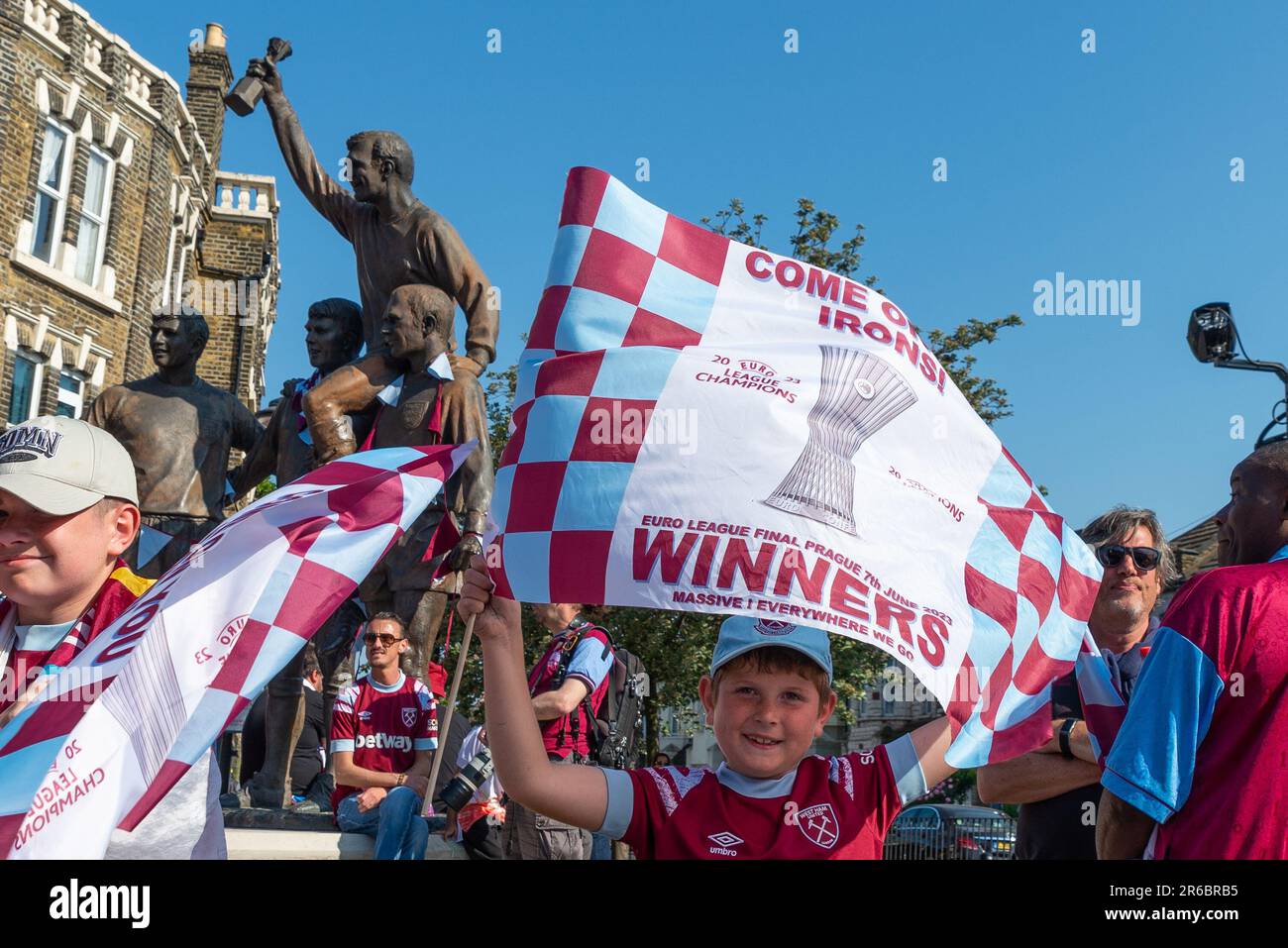 Newham, London, UK. 8th Jun, 2023. The players and staff of West Ham ...