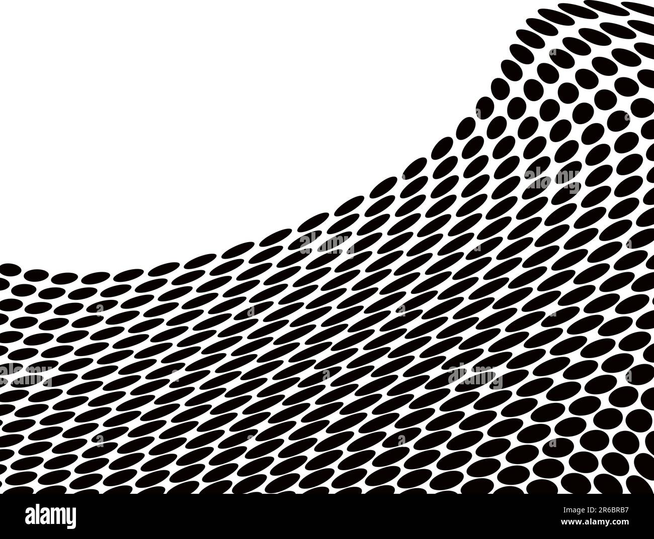 Abstract halftone wave in black and white - vector Stock Vector Image ...