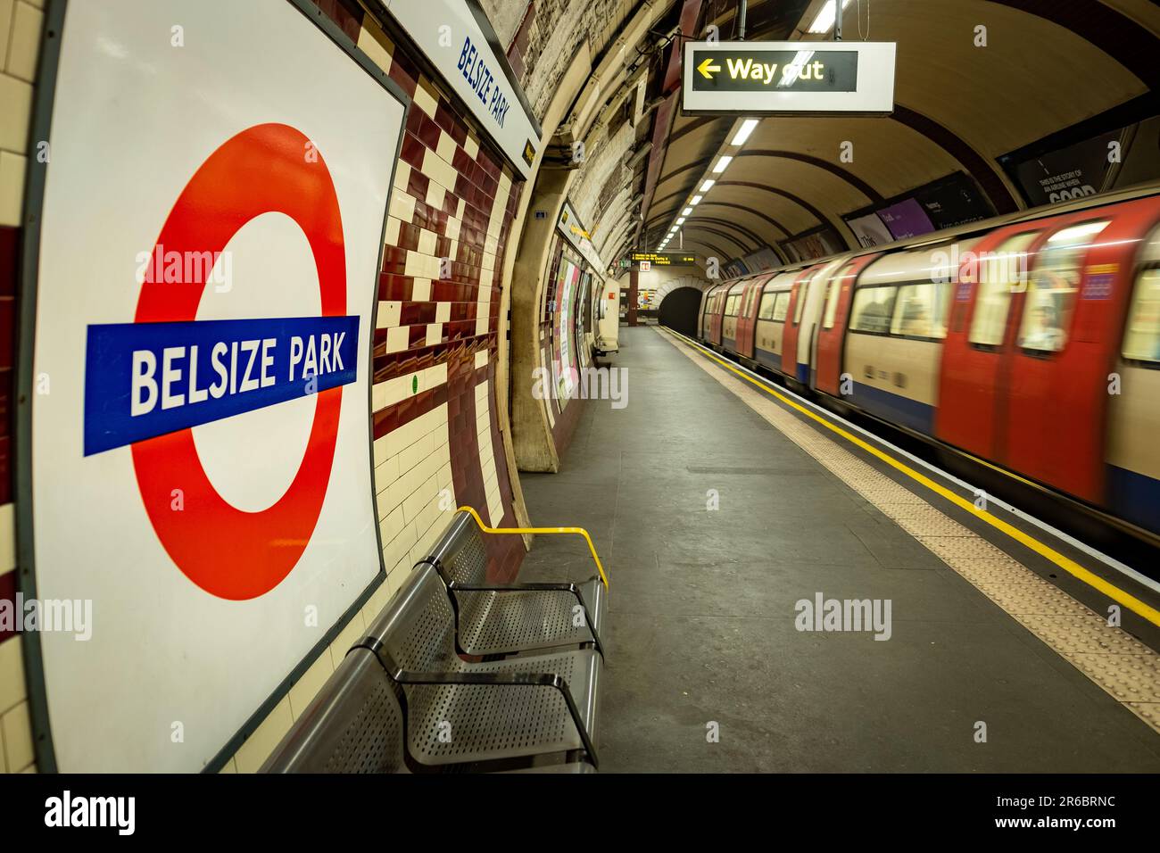 LONDON- MARCH 21, 2023: Belsize Park Underground Station, a Northern ...