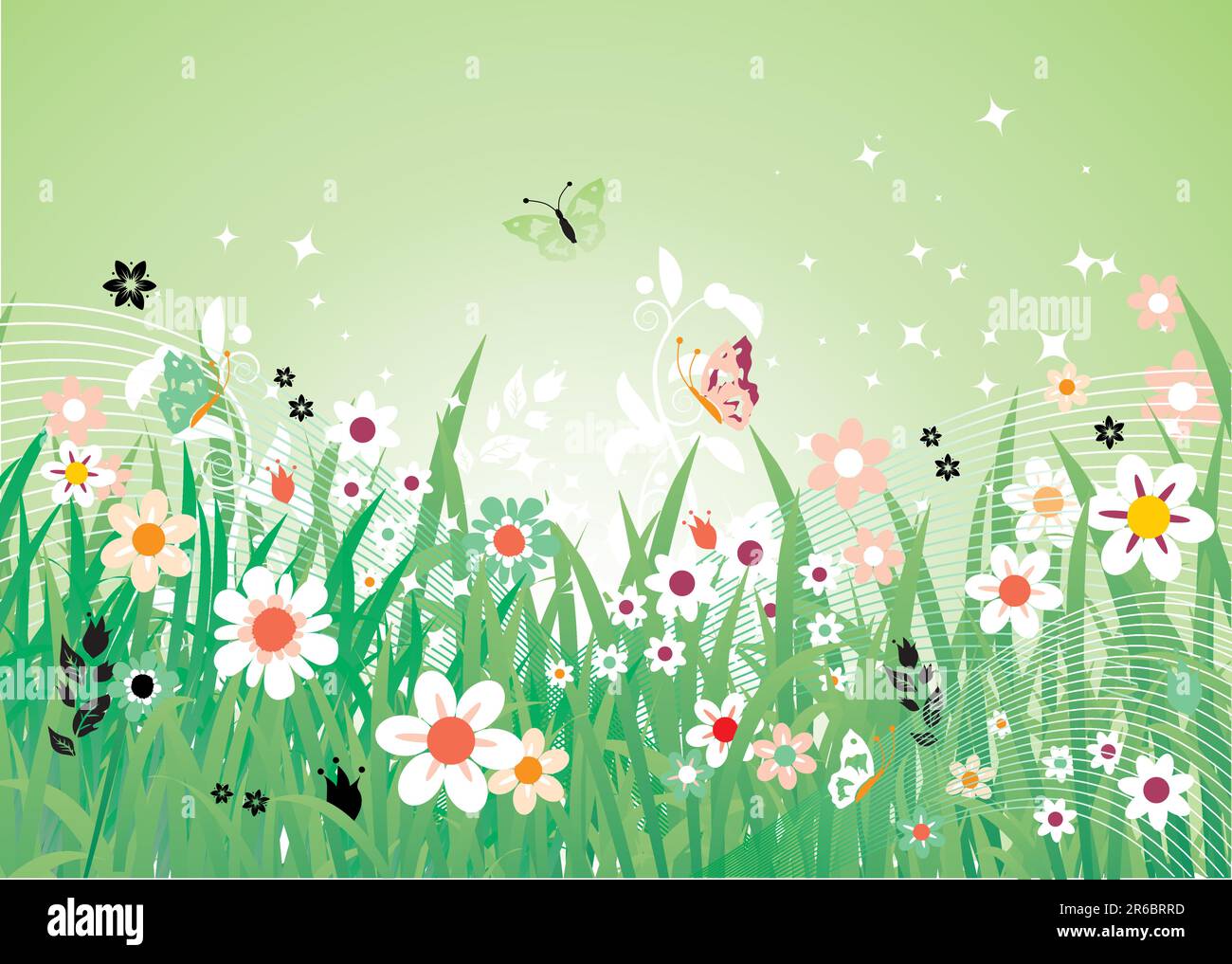 Beautiful morning clear sky Stock Vector Images - Alamy