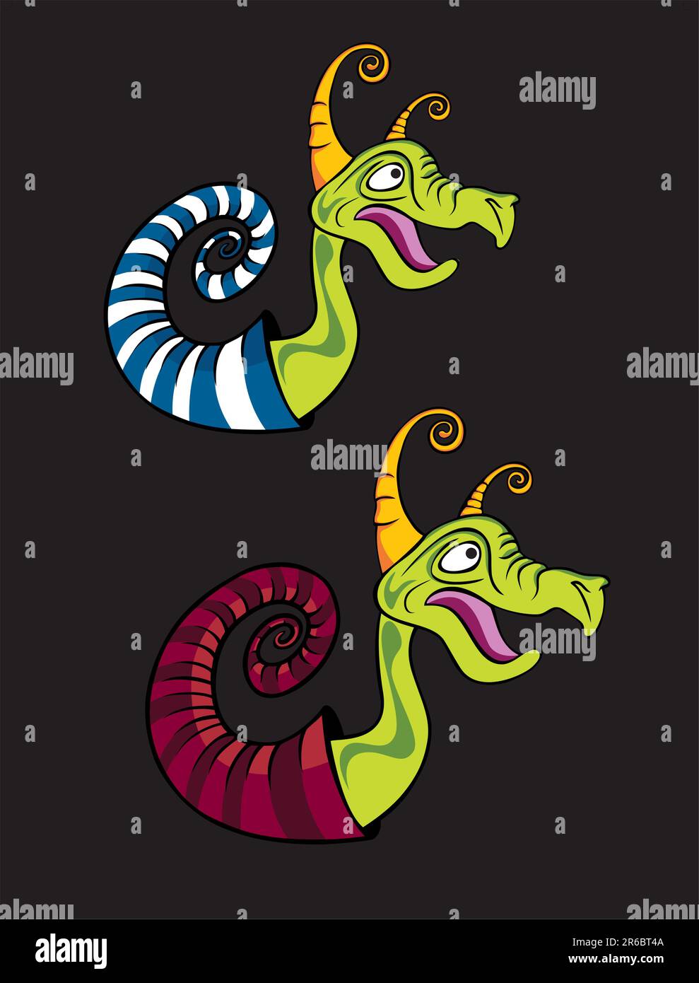 snail dragon in the shell Stock Vector Image & Art - Alamy