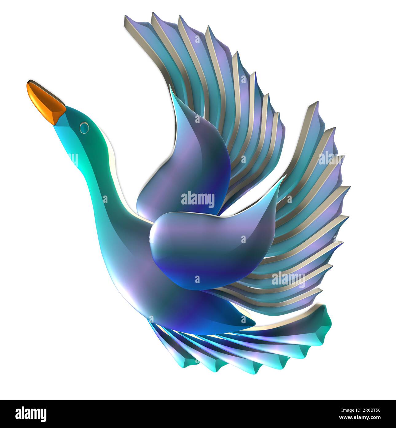3d duck in flying position Stock Photo - Alamy