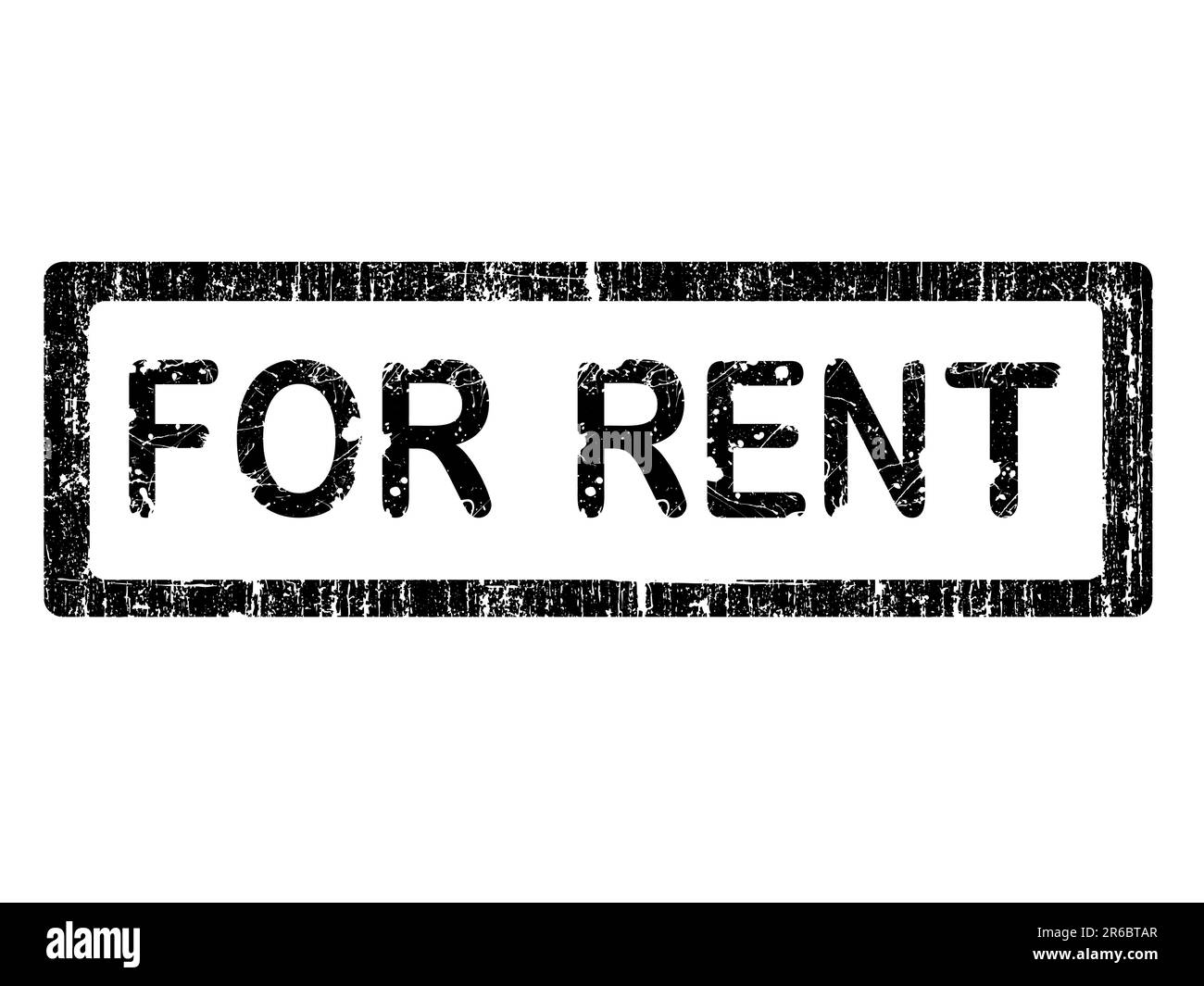 Grunge Office Stamp with the words FOR RENT in a grunge splattered text ...