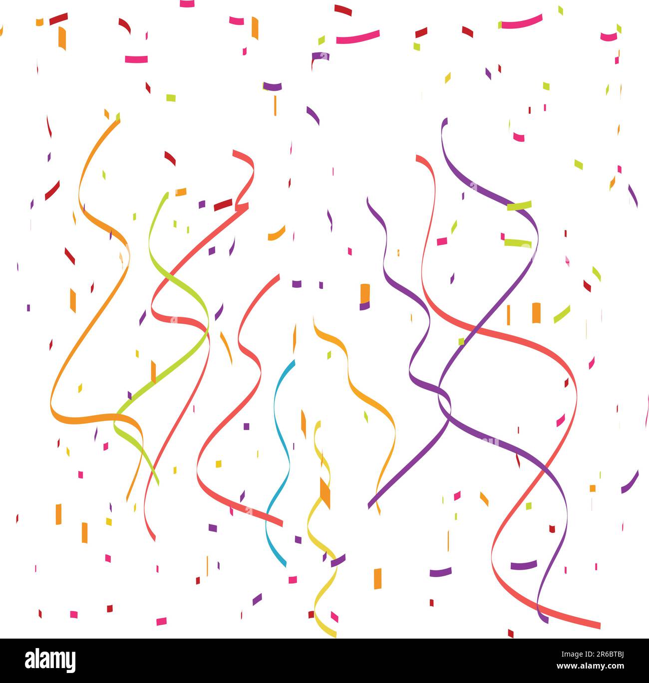 Falling confetti and streamers vector illustration Stock Vector Image ...