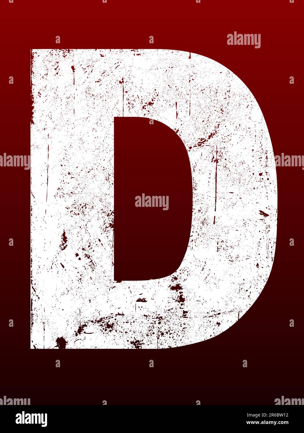 Fat Grunged Letters - D (Highly detailed grunge letter Stock Vector ...