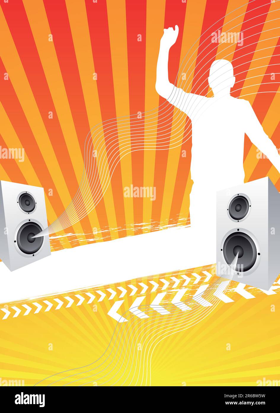 party background with dj and loudspeakers Stock Vector Image & Art - Alamy