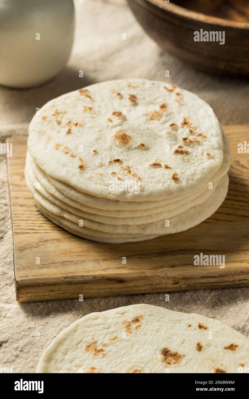 Homemade Street Taco Tortillas in a Stack Stock Photo - Alamy