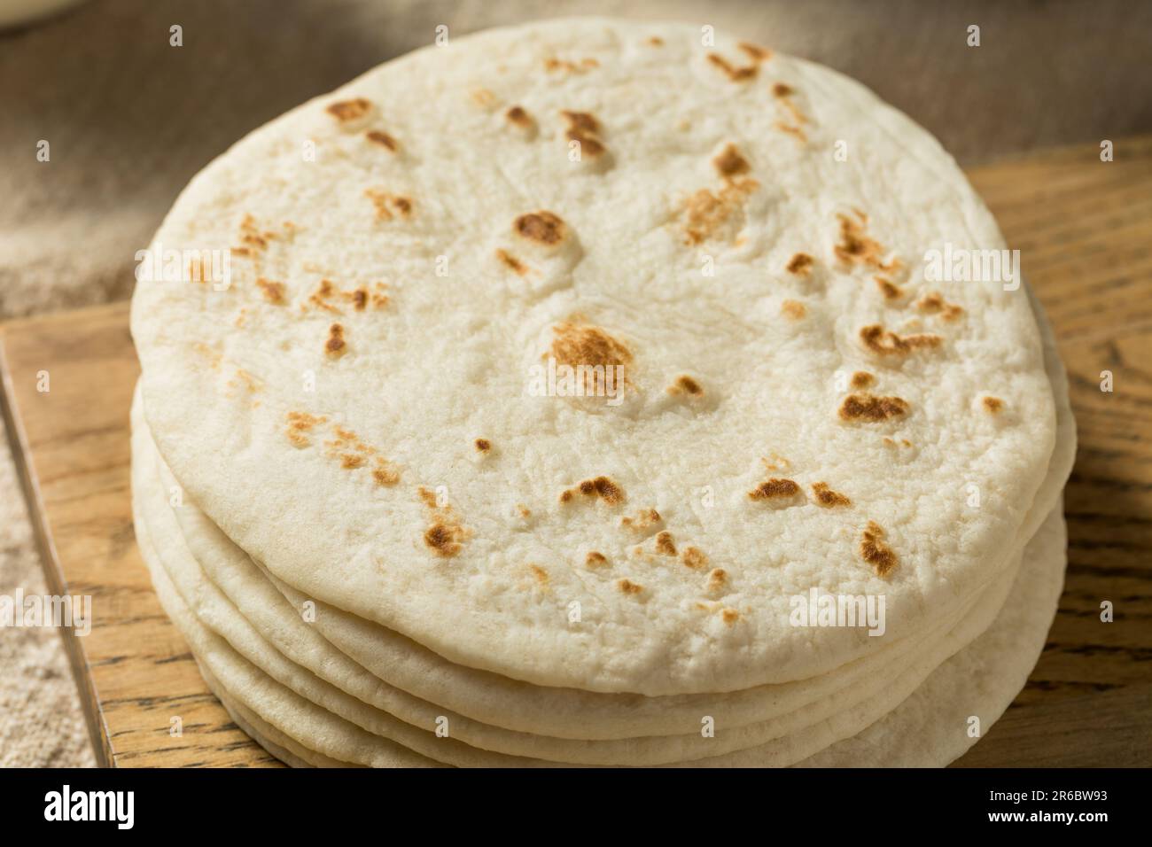 Homemade Street Taco Tortillas in a Stack Stock Photo - Alamy