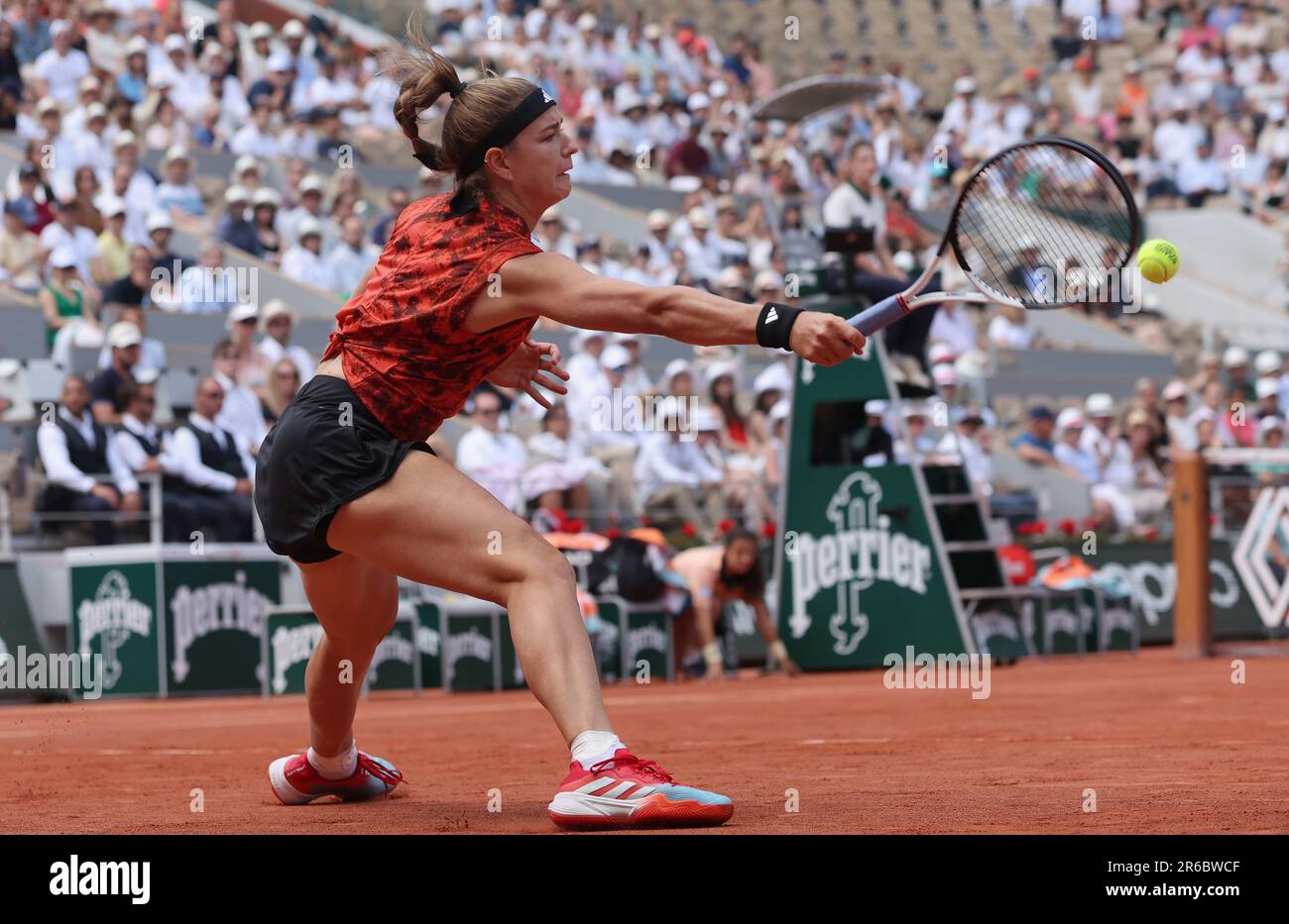 Paris, France. 08th June, 2023. Karolina Muchova of the Czech Republic ...