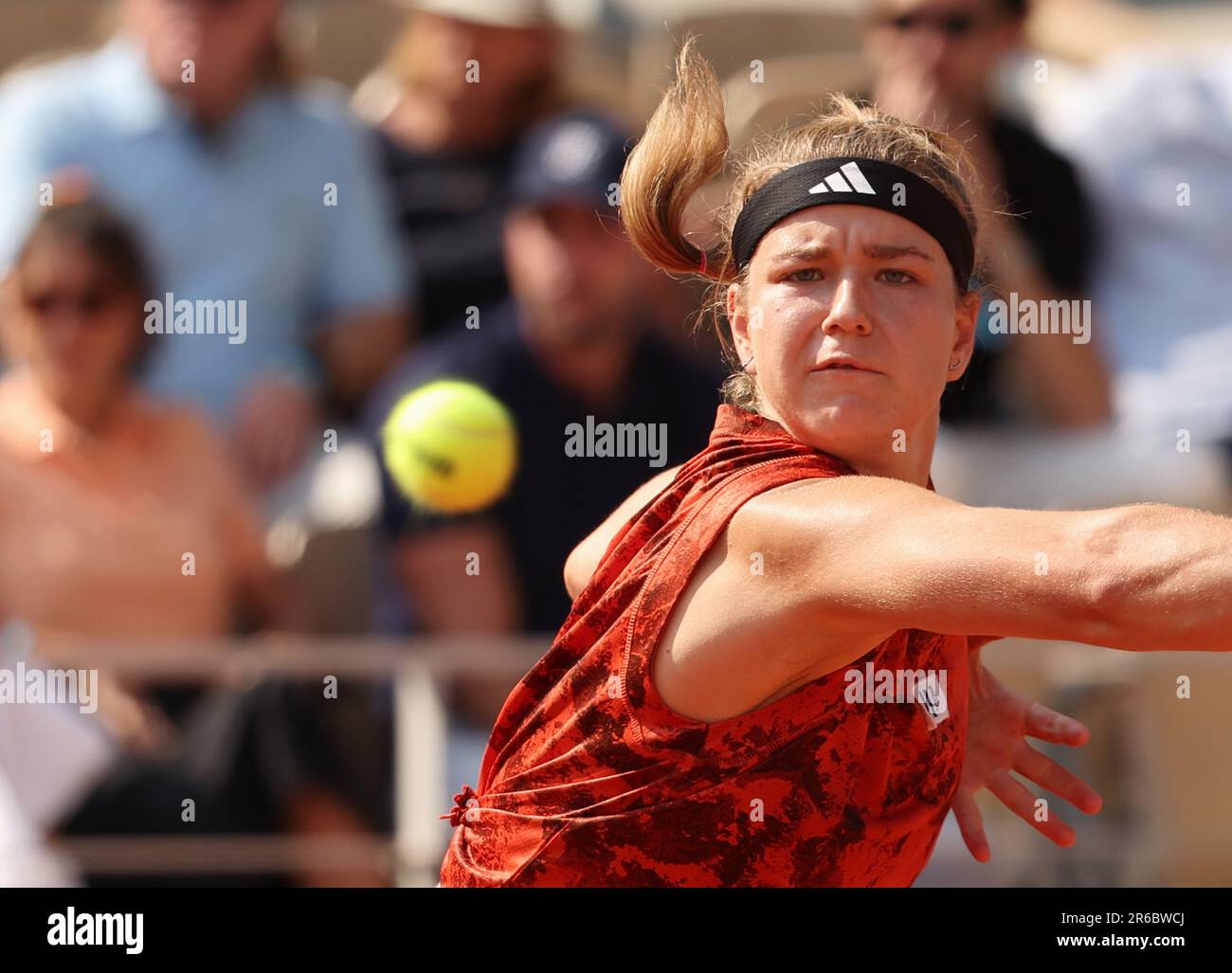 Paris, France. 08th June, 2023. Karolina Muchova of the Czech Republic ...