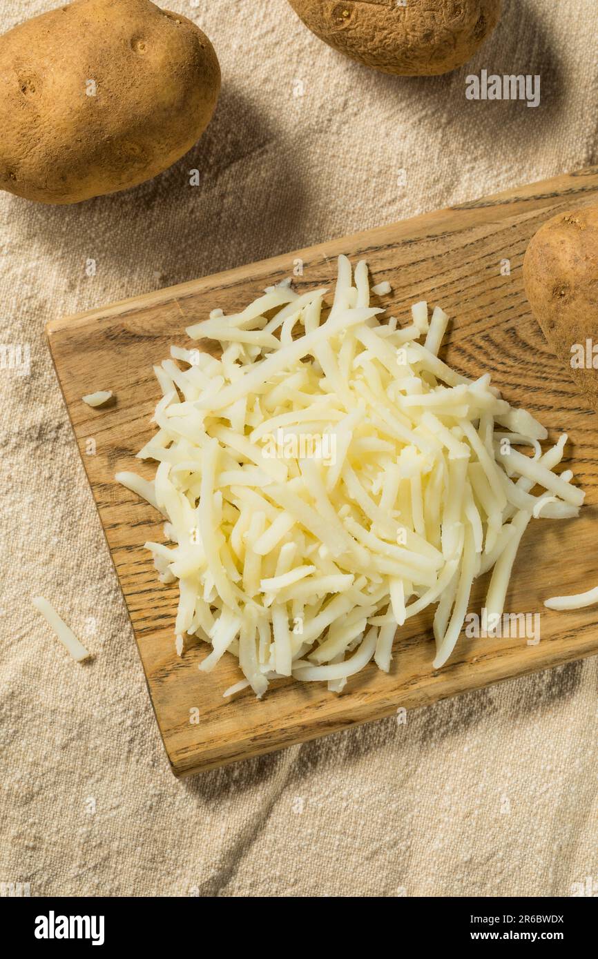 Raw Organic Shredded Potatoes in a Pile Stock Photo - Alamy