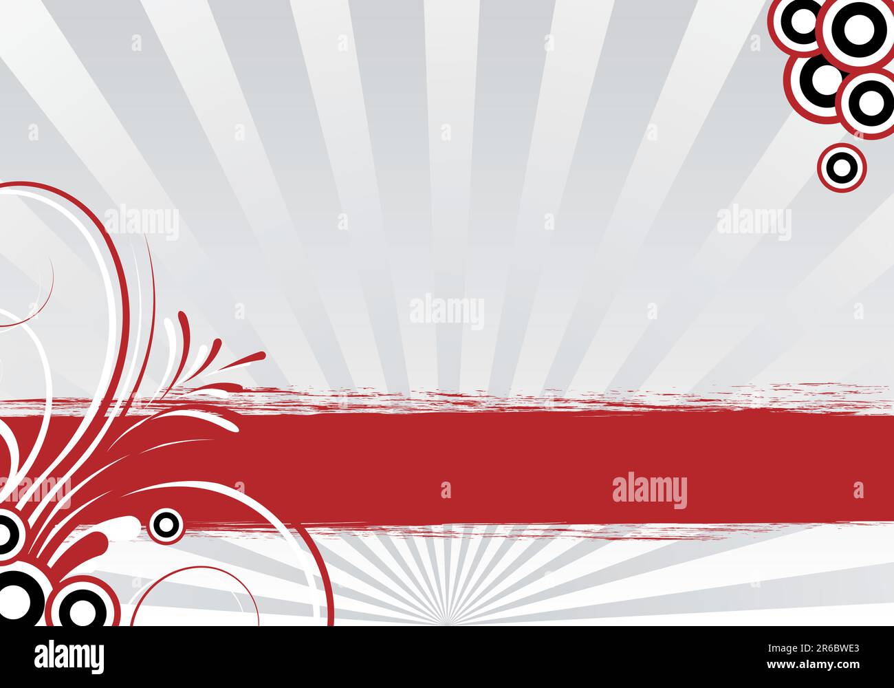 red text bar with ornaments Stock Vector Image & Art - Alamy