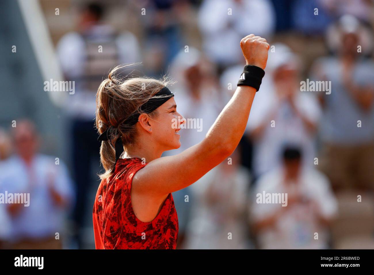 Paris,France, 8th. June, 2023. Czech tennis player Karolina Muchova ...