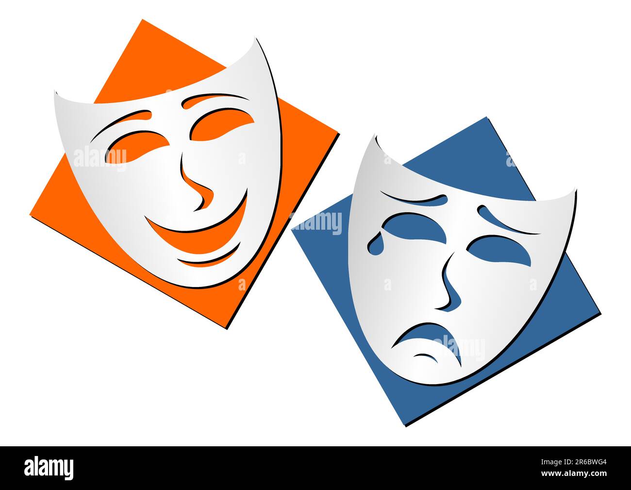 Theatre masks happy and sad hi-res stock photography and images - Alamy