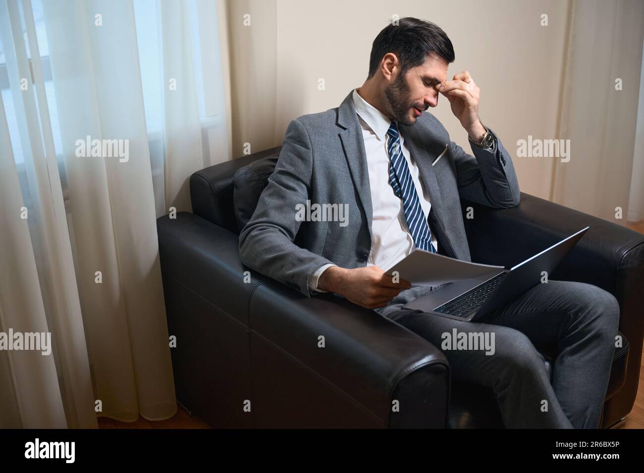 Tired leather chair hi-res stock photography and images - Alamy