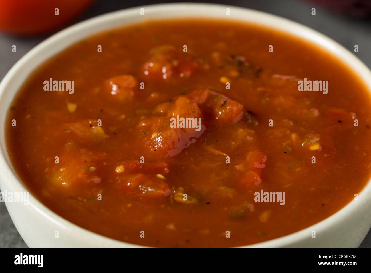 Homemade Red Tomato Mexican Salsa with Cilantro Stock Photo - Alamy