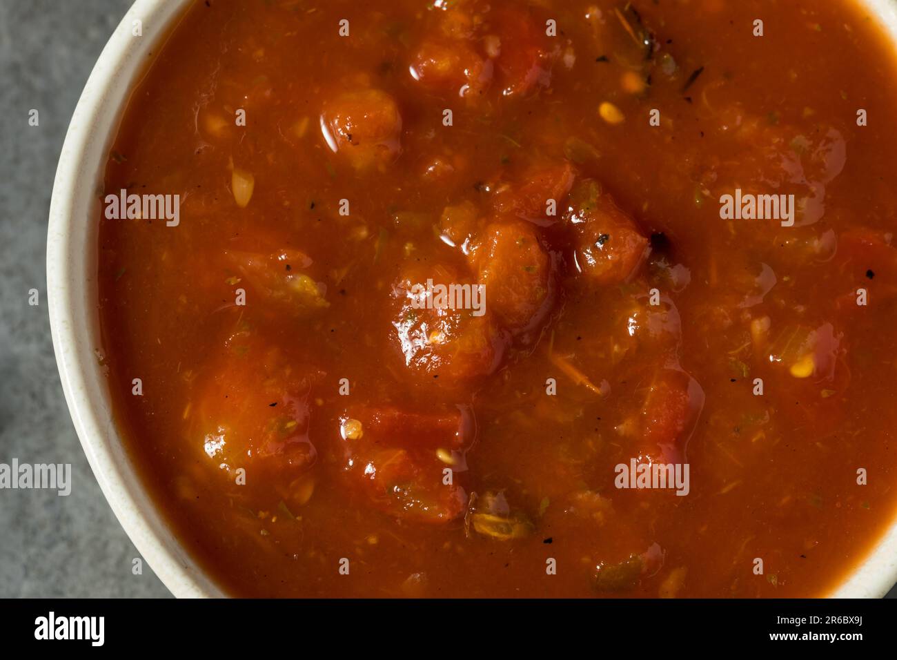 Homemade Red Tomato Mexican Salsa with Cilantro Stock Photo - Alamy