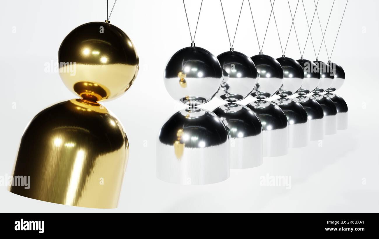 Illustration of Gold Team leader guides a successful team Stock Photo ...