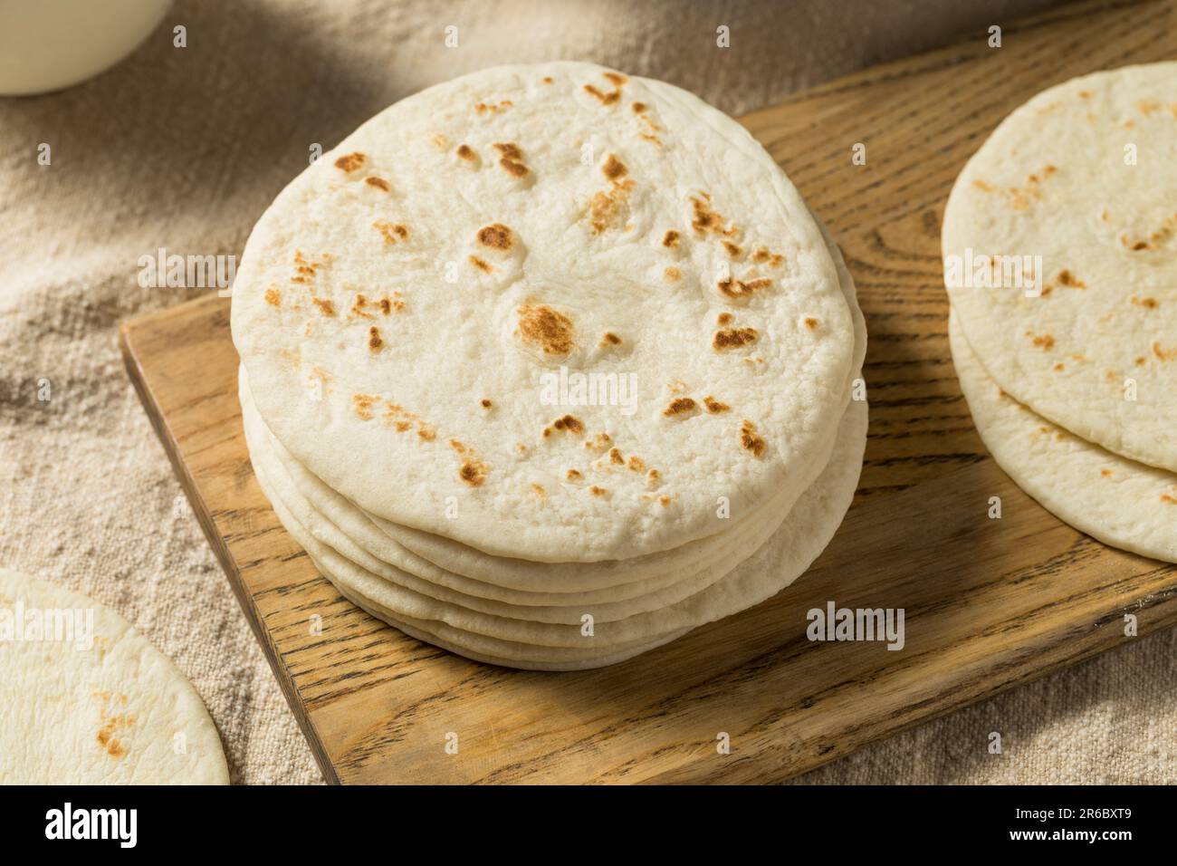 Homemade Street Taco Tortillas in a Stack Stock Photo - Alamy