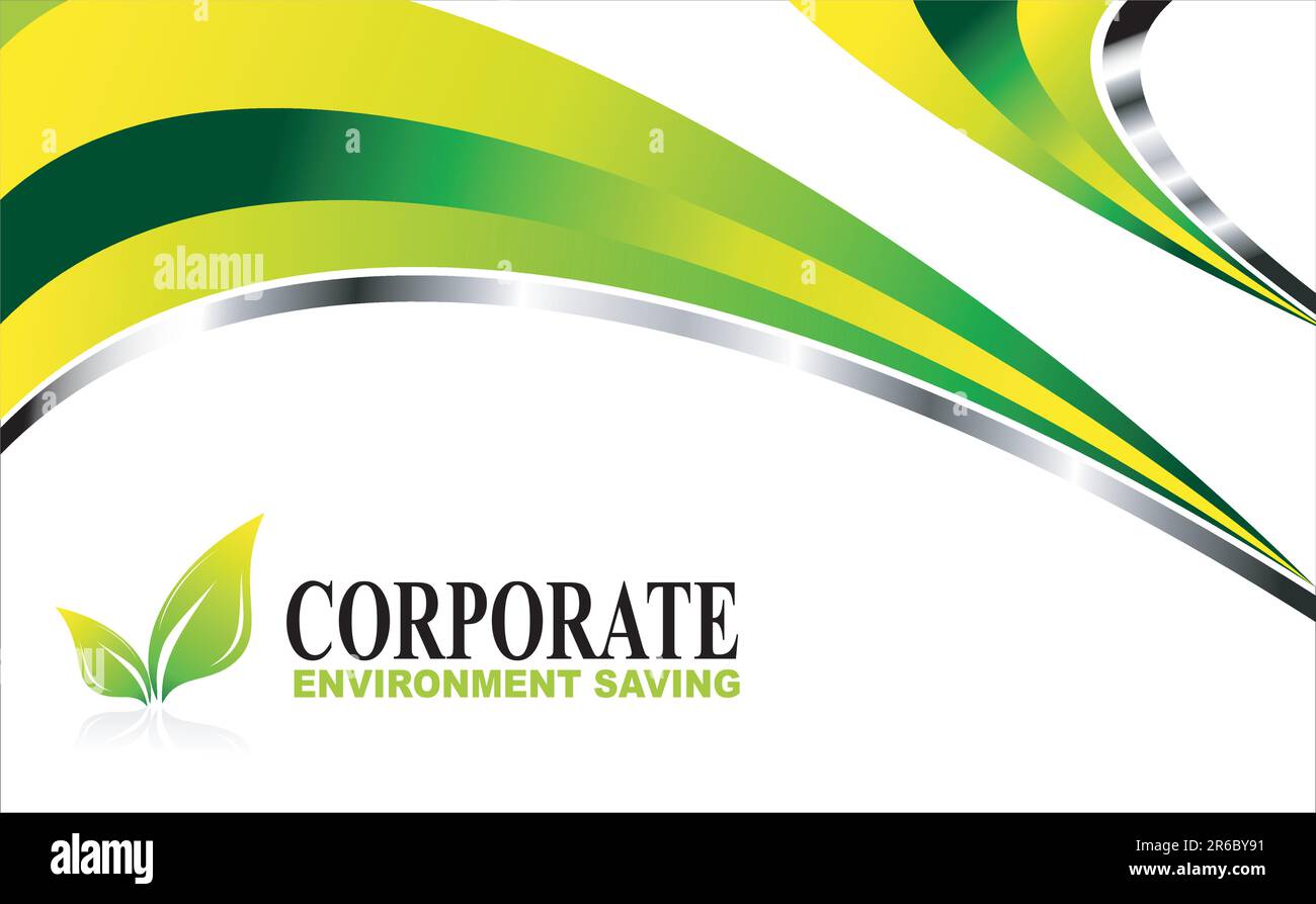 Abstract Environment Green background with leaves Stock Vector Image ...