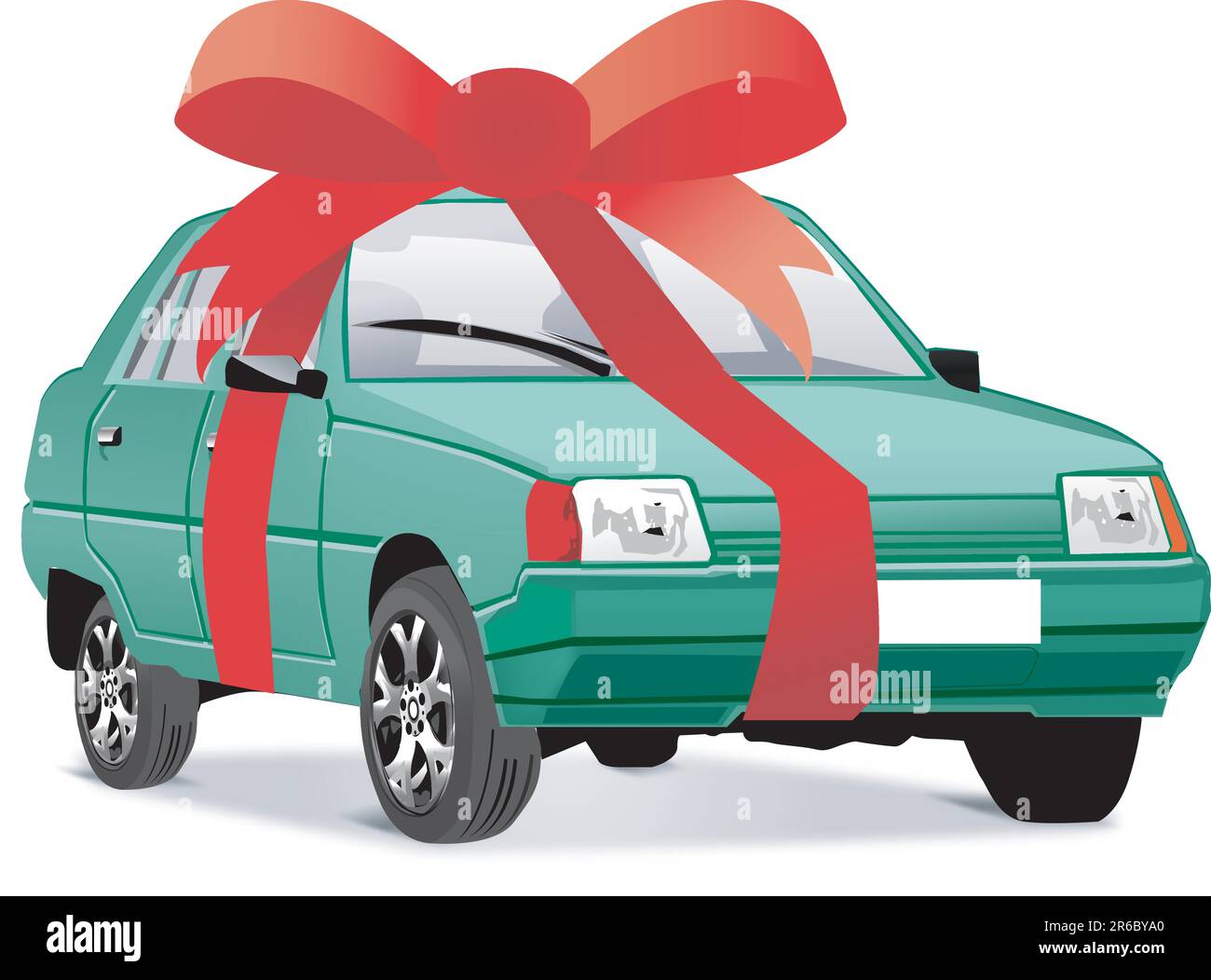Vector illustration of car as a gift Stock Vector Image & Art - Alamy