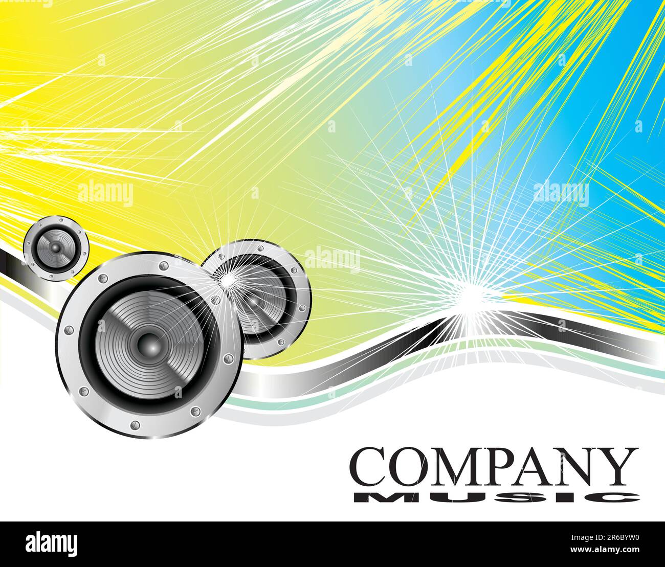 Abstract colorful Music company Business card Stock Vector Image & Art ...