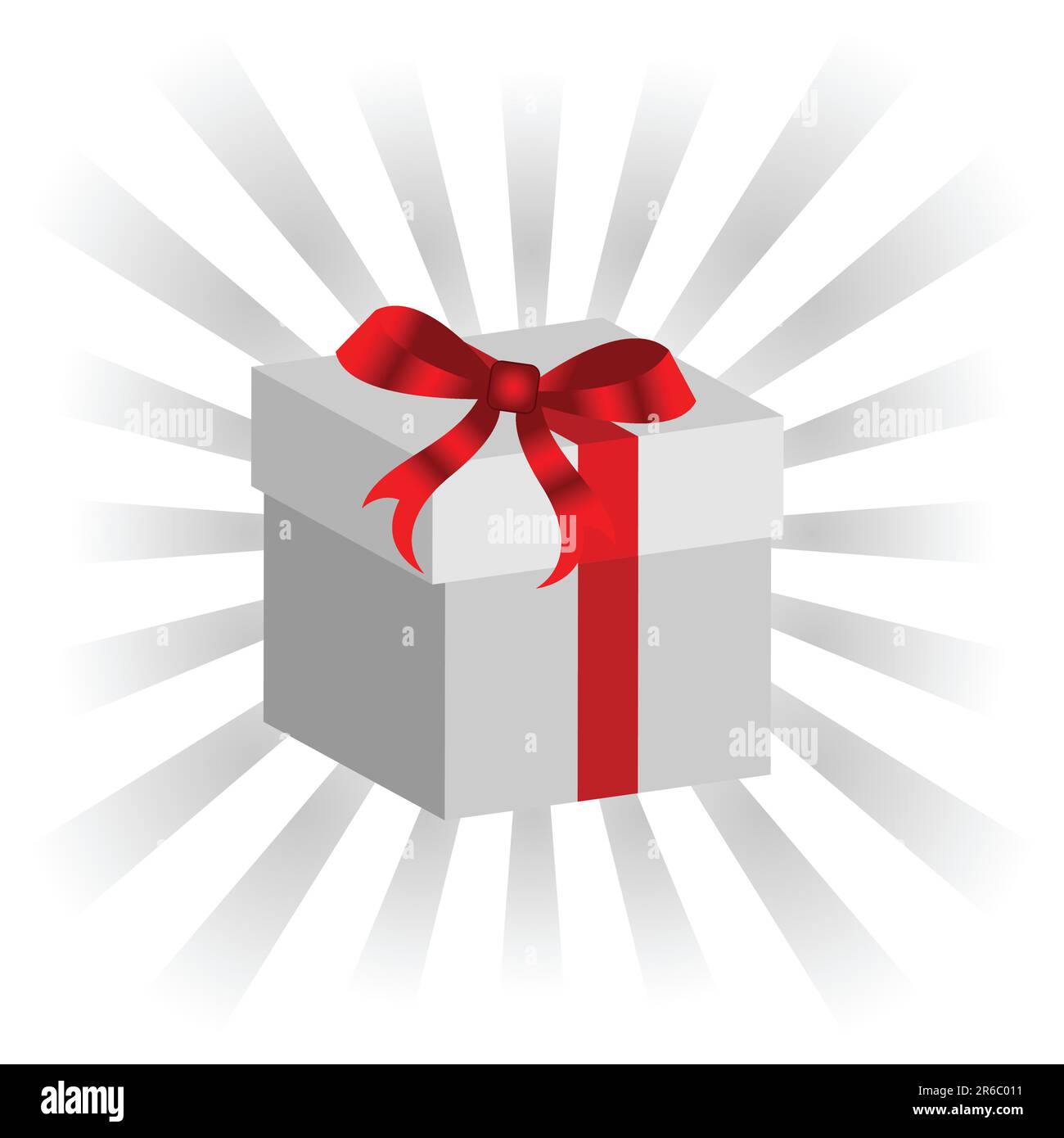 Silver gift box ribbon Stock Vector Images - Alamy