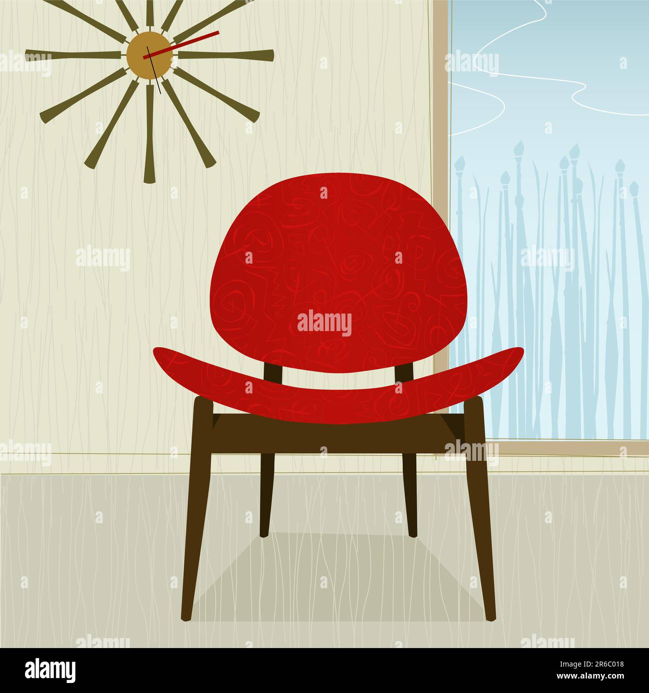 Modern red chair hi-res stock photography and images - Alamy