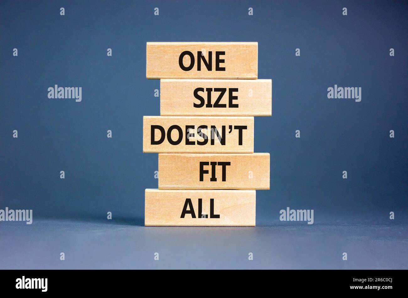 One size does not fit all symbol. Concept words One size does not fit ...