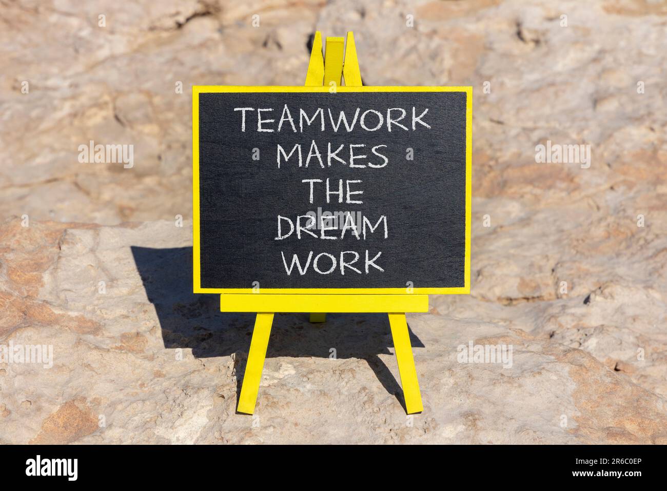 Teamwork makes dream work symbol. Concept words Teamwork makes the ...