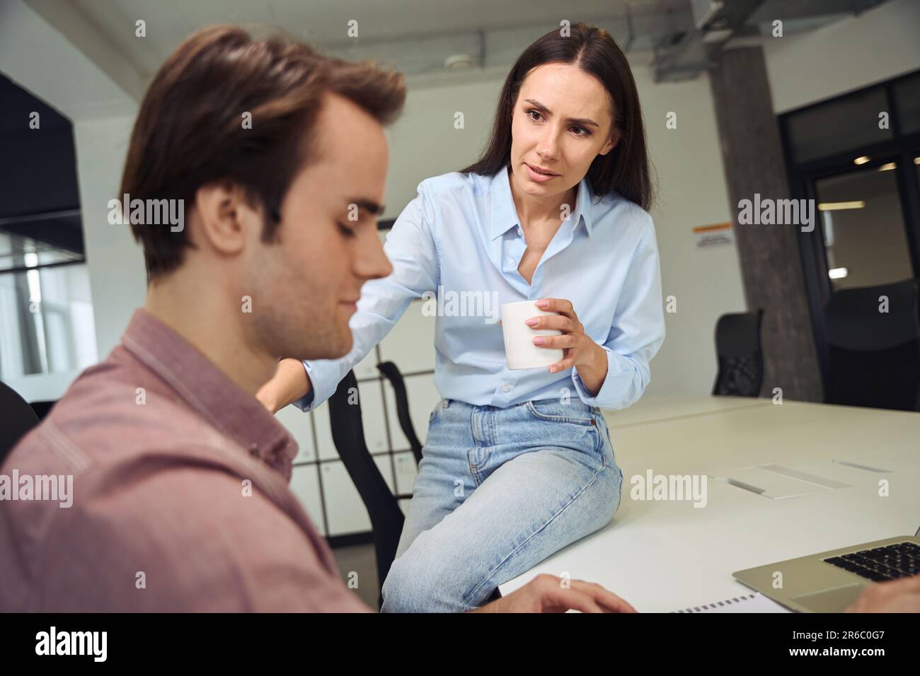 Comforting employee hi-res stock photography and images - Alamy