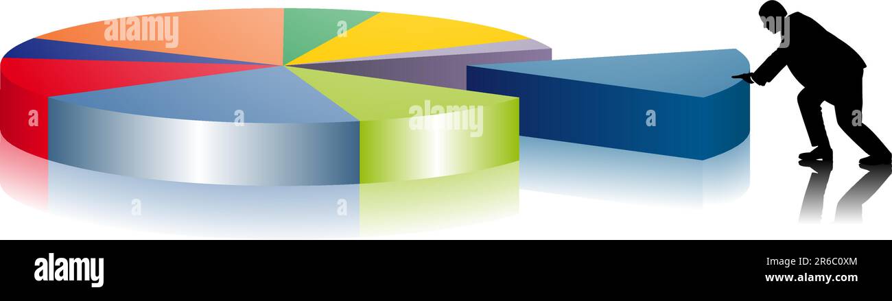 business man create a pie chart Stock Vector Image & Art - Alamy