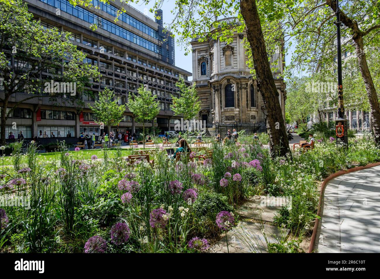 Pedestrianised area of the Strand, part of The Northbank Business ...