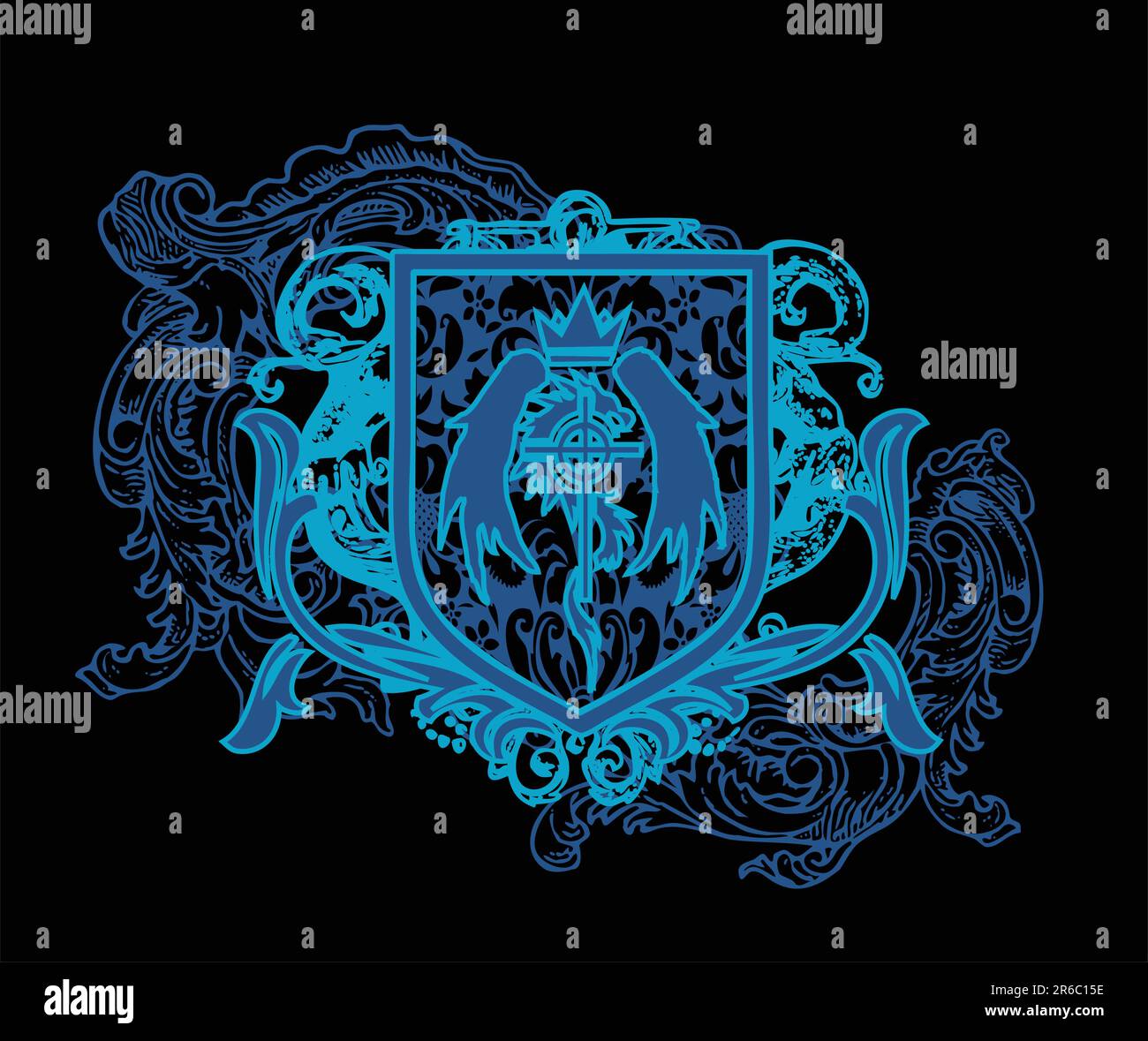 heraldic skull shield emblem illustration Stock Vector Image & Art - Alamy