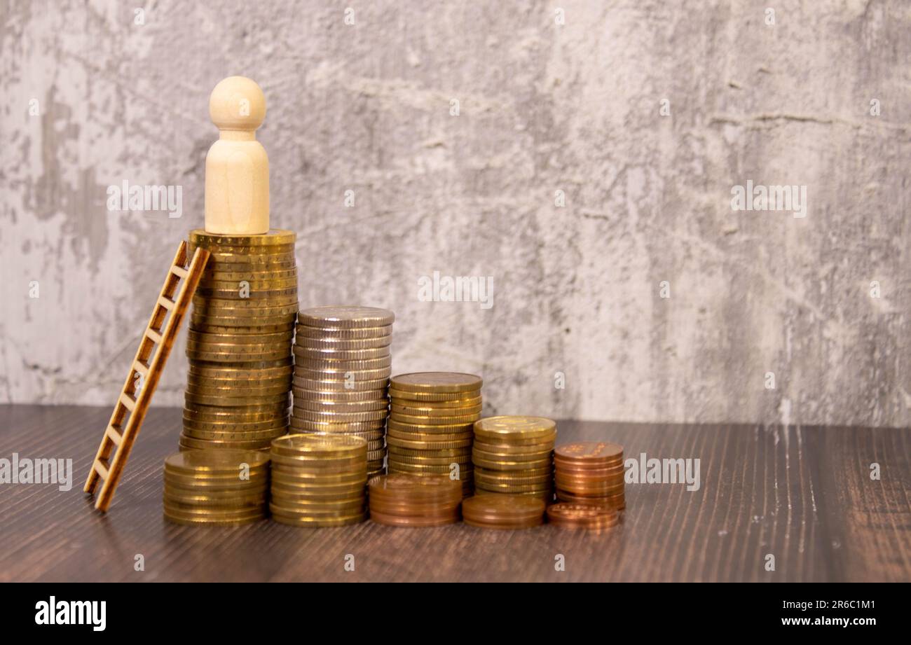 Save money and investment growth concept with businessman standing in ...