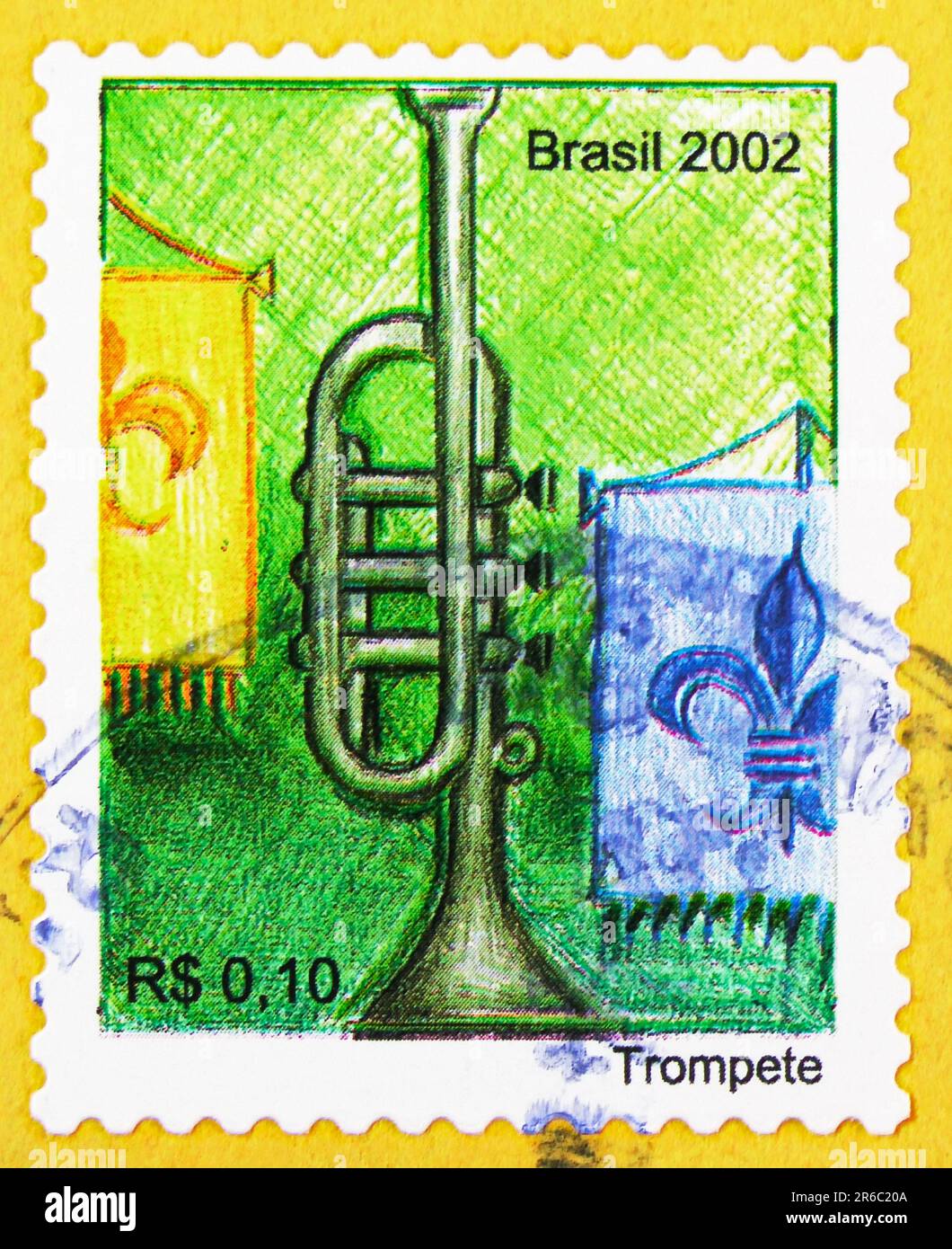 MOSCOW, RUSSIA - JUNE 3 2023: Postage stamp printed in Brazil shows ...