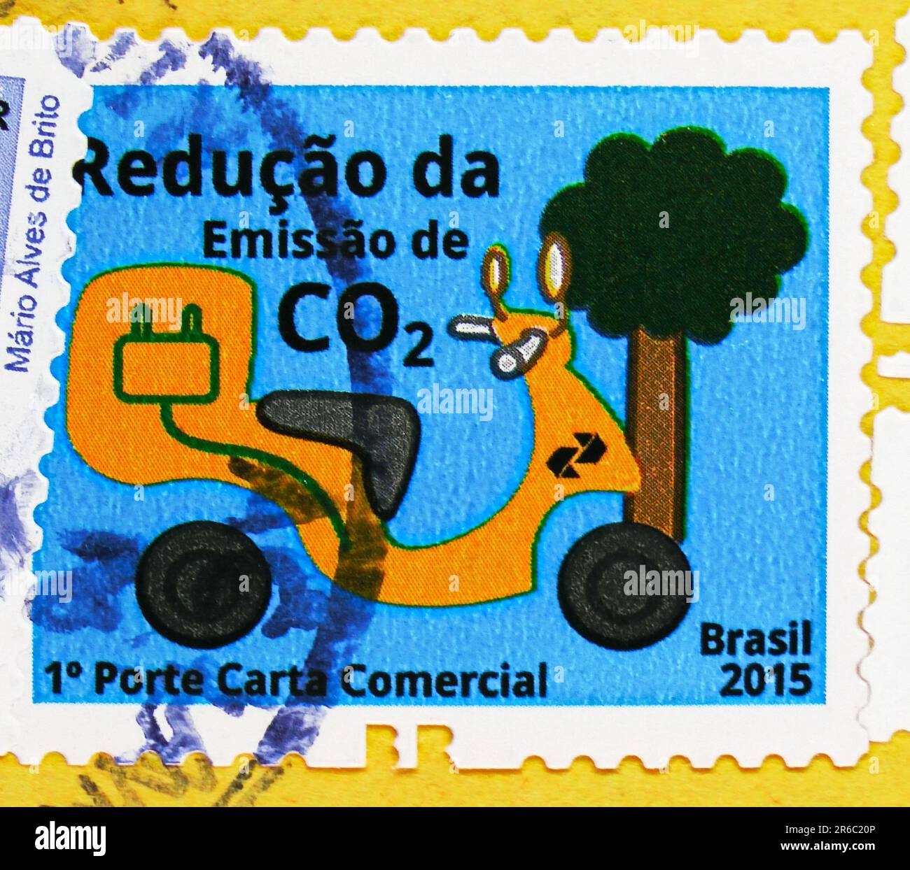 MOSCOW, RUSSIA - JUNE 3 2023: Postage stamp printed in Brazil shows ...