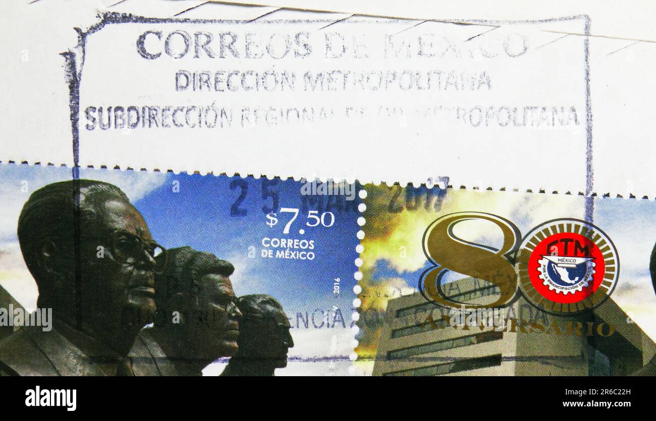 Mexico post mark stamp hi-res stock photography and images - Alamy