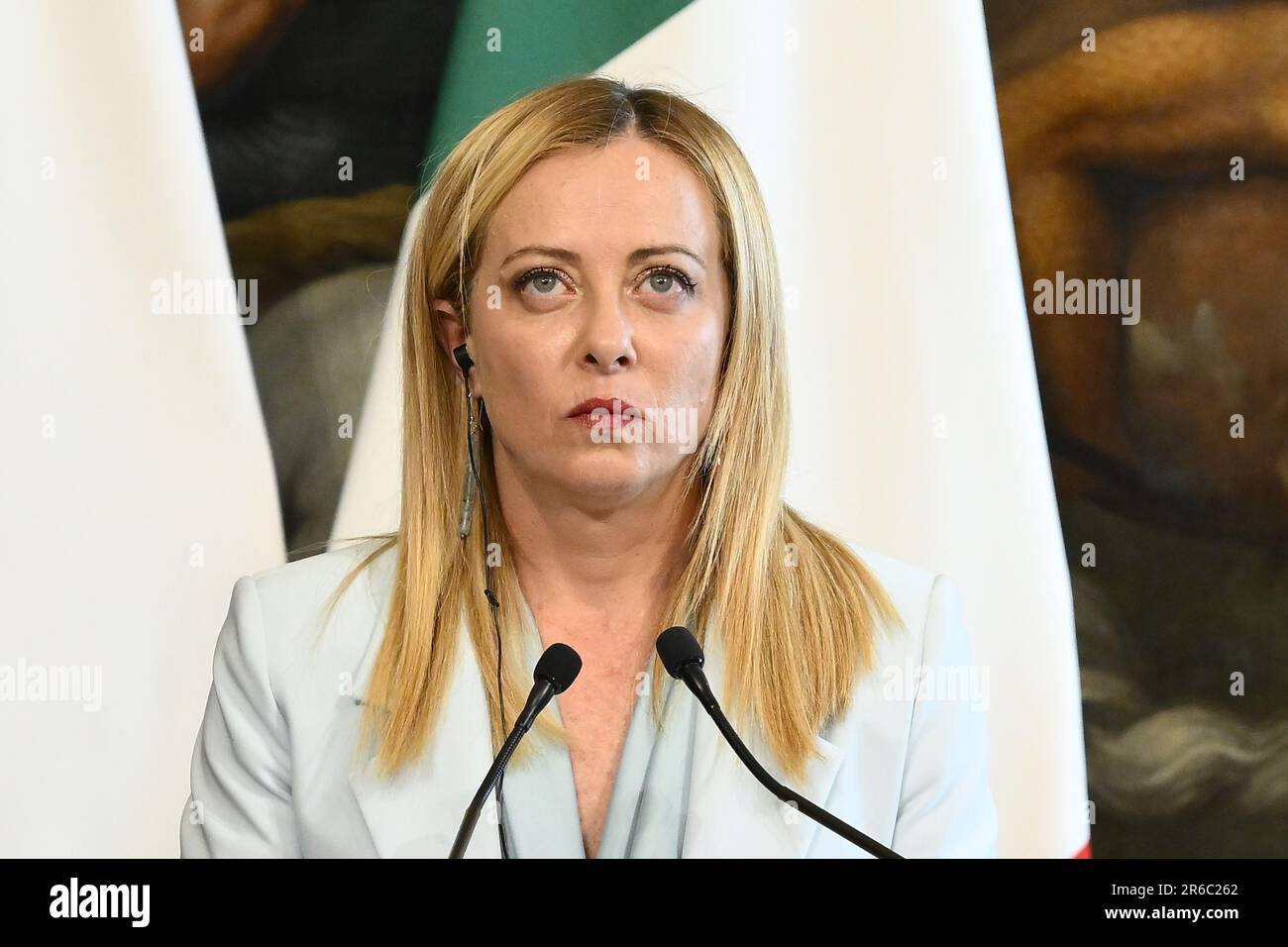 Rome, Italy. 08th June, 2023. The Prime Minister, Giorgia Meloni, meets ...