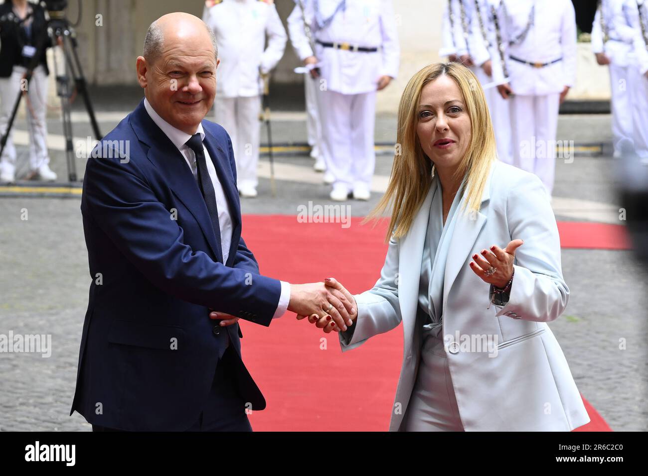 Rome, Italy. 08th June, 2023. The Prime Minister, Giorgia Meloni, meets ...