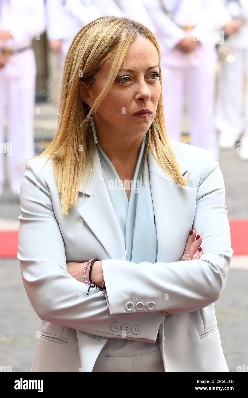 Rome, Italy. 08th June, 2023. The Prime Minister, Giorgia Meloni, meets ...
