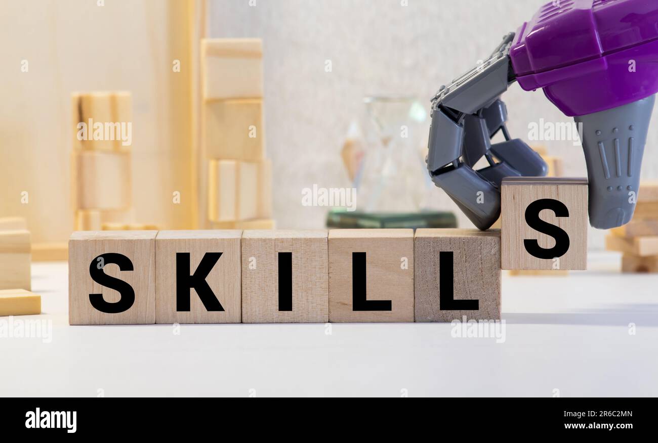 Word skill typography word hi-res stock photography and images - Alamy