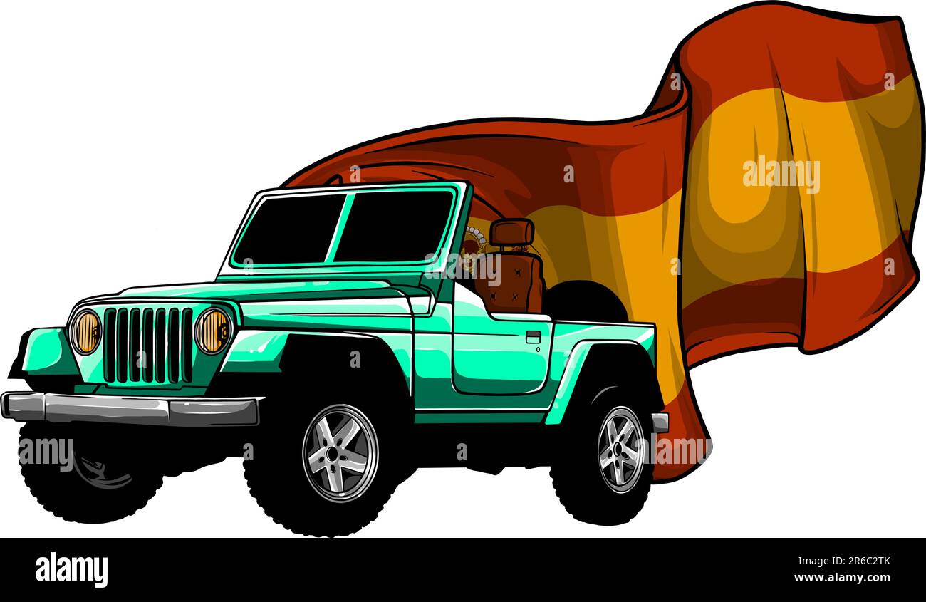 Jeep travel hand drawn outline doodle icon. Summer travel and vacation ...